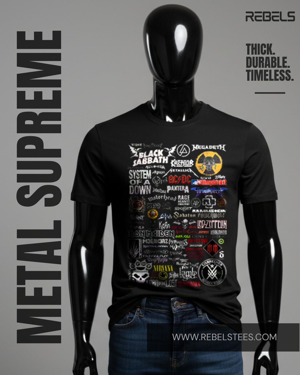 Metal & Rock Bands- All in 1 | Half Sleeve Premium T-Shirt – Rebels Tees